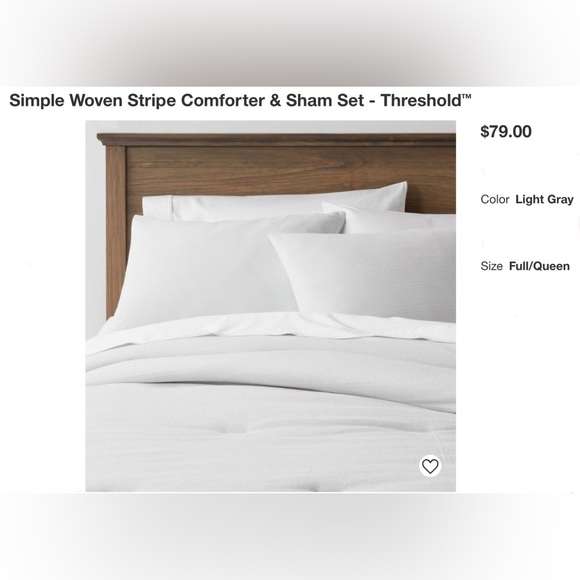 Threshold | Bedding | Fullqueen Threshold Simple Woven Stripe Comforter ...